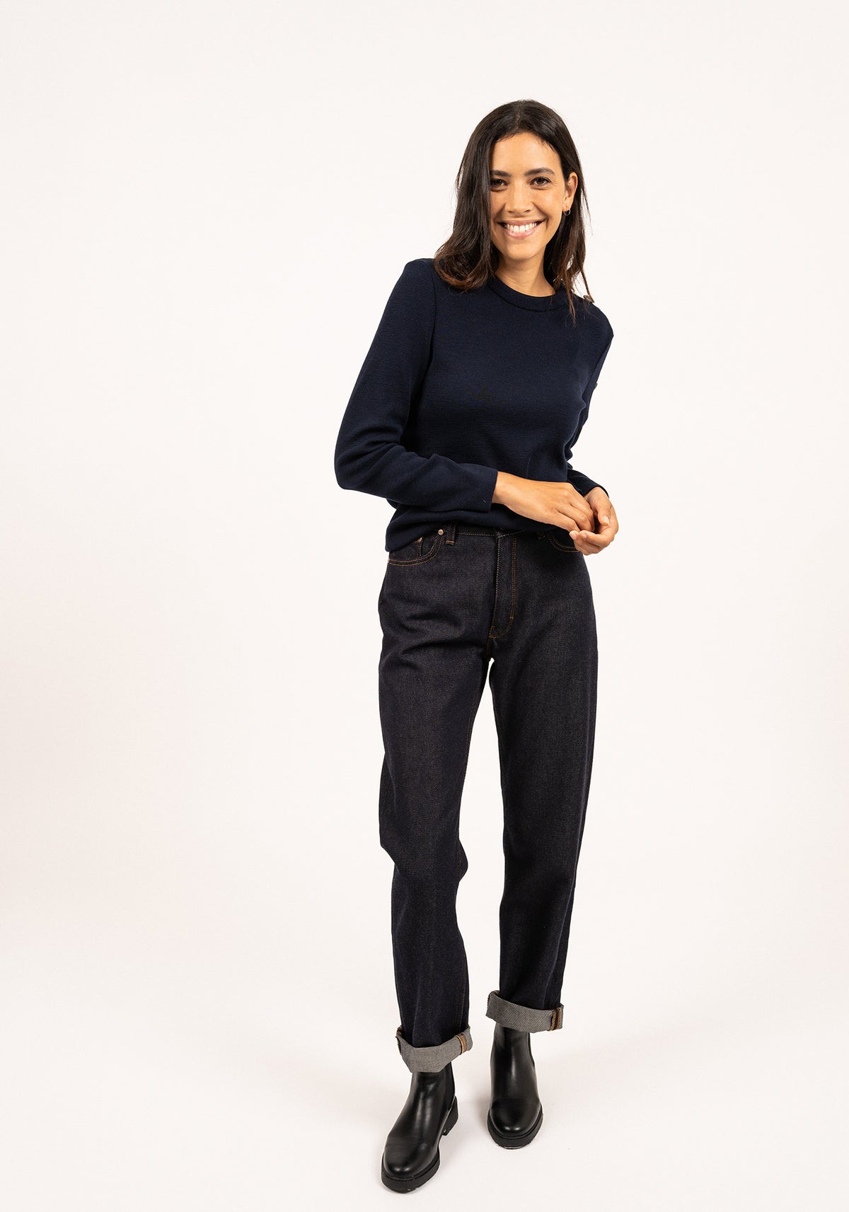 Pull marin en laine Mérinos Transmission SAINT JAMES x Atelier Tuffery ...