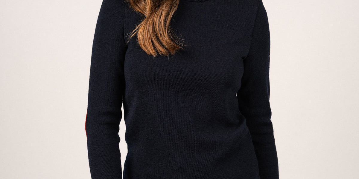 Pull marin Brégançon à coudières SAINT JAMES x Comédie Française ...