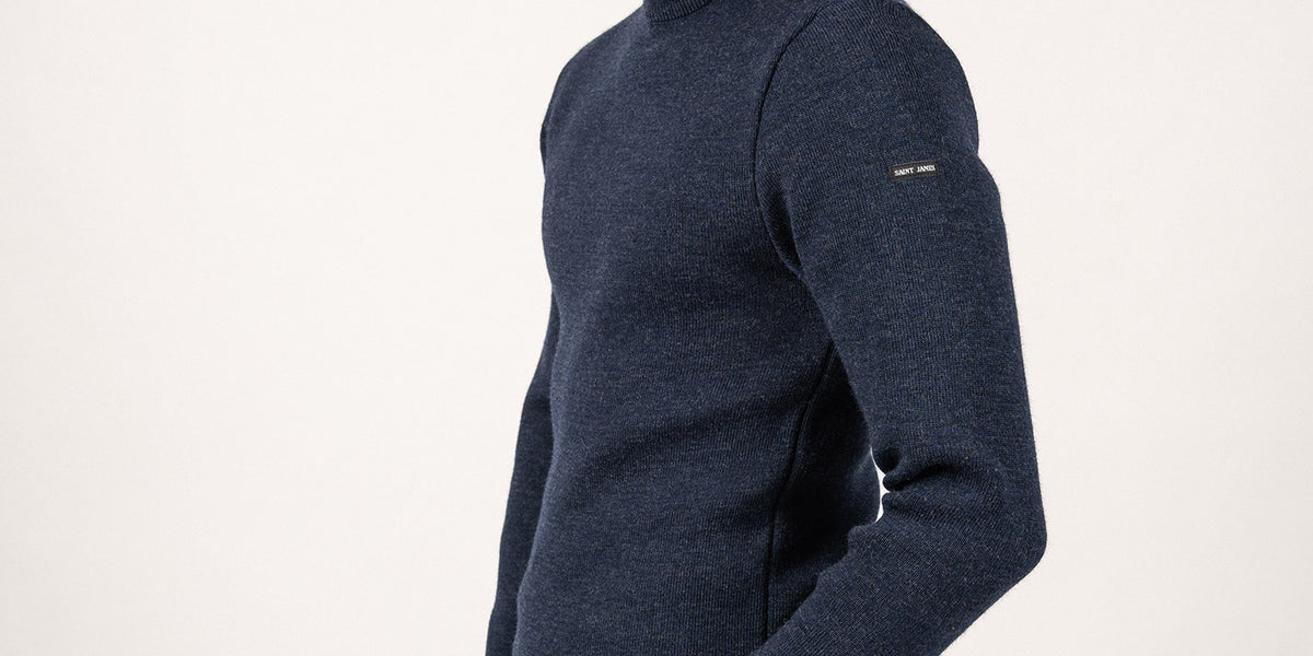 Pull marin uni Matelot coupe ajustée, en pure laine vierge | SAINT ...